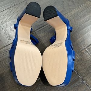 JustFab | Shoes | Nwt Just Fab Patent Leather Blue Platform Heels ...